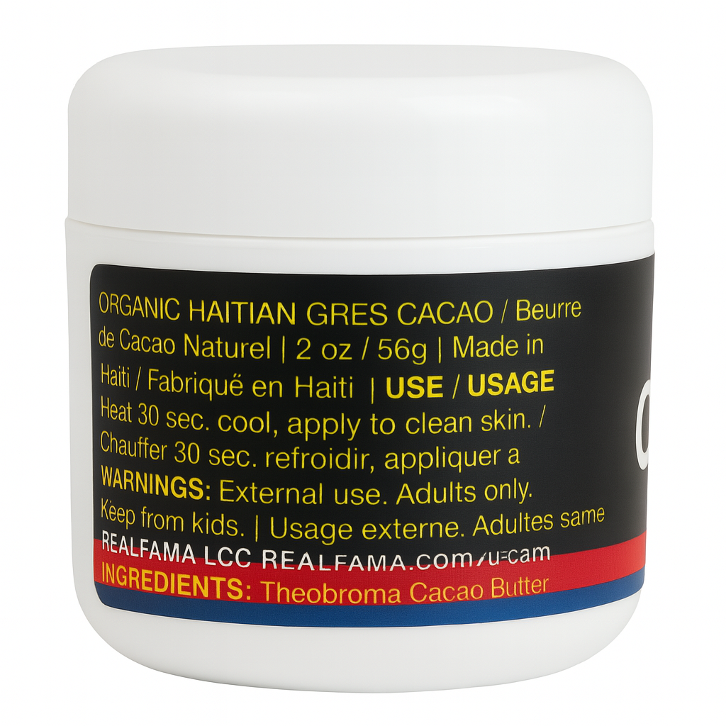Organic Haitian Gres Cacao Oil – Male Confidence & Wellness – Real Fama